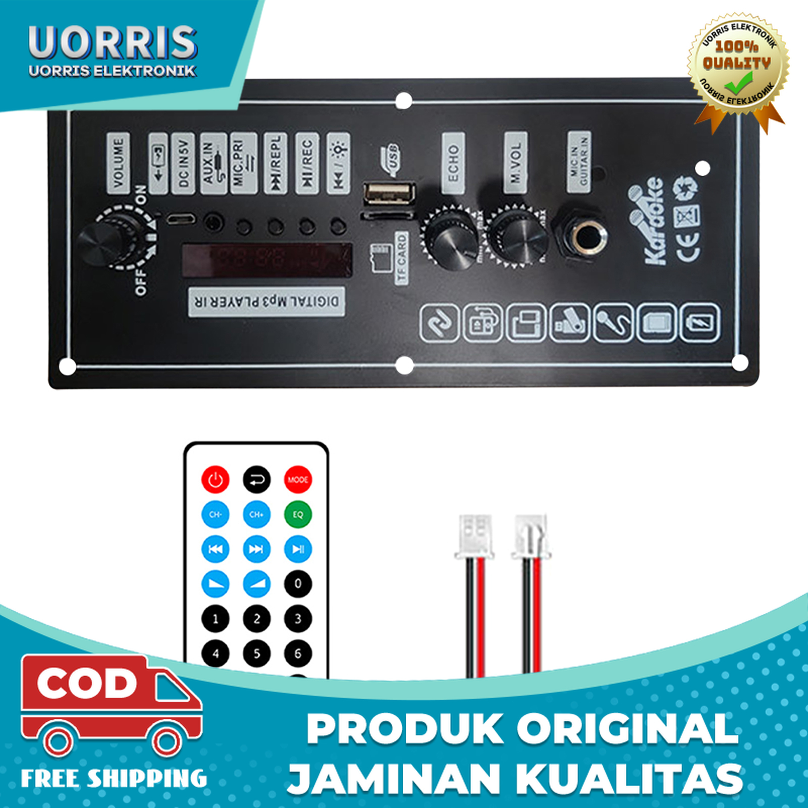 7.4V Papan Decoder Papan Dekoder Amplifier Audio Daya Pemutar MP3 USB ...