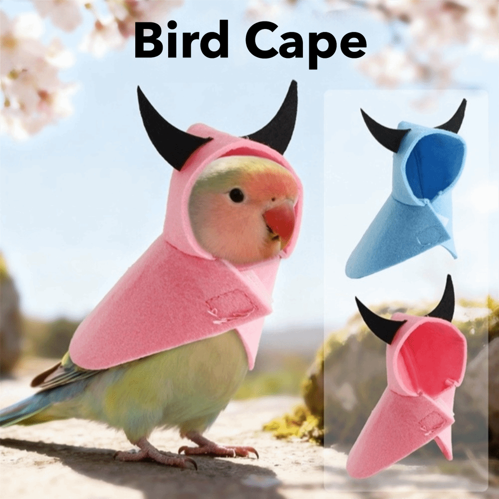 New Cow Horn Pet Bird Cape Cosplay Prop Outdoor Clothing Parrot Cloak ...