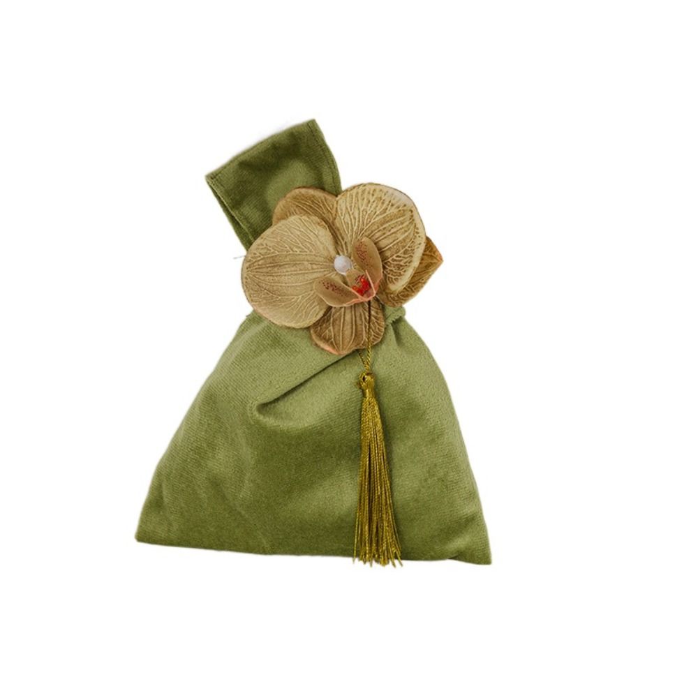 AI LIAN เสื้อกั๊กรูปร่าง กระเป๋าถือปมกำมะหยี่ พู่ห้อยคอ ที่จับด้านบน ...