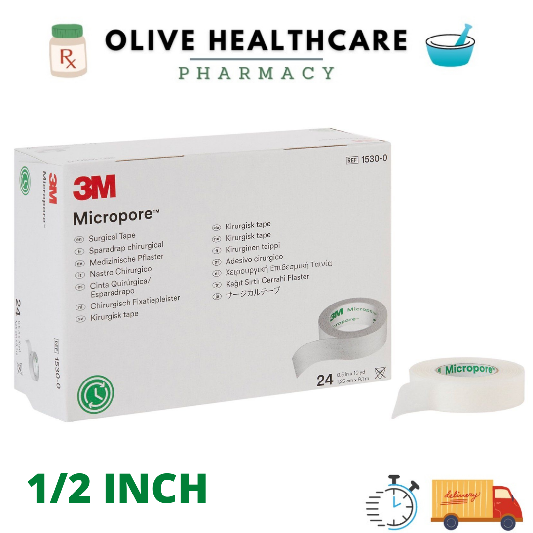 3M Micropore Surgical Tape Size 1/2 inch/ 1 inch/ 2 inch/ 3 inch [PER ...