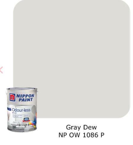 Nippon Paint Odour-less All-in-1 - 1086P Gray Dew 1L | Lazada Singapore