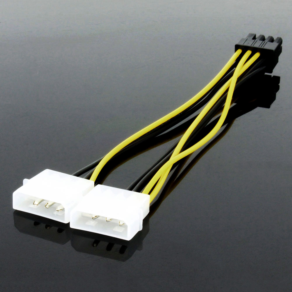 【VogueVenture】OULLX 8Pin Male To Dual 4Pin Female Video Card Power Cord ...