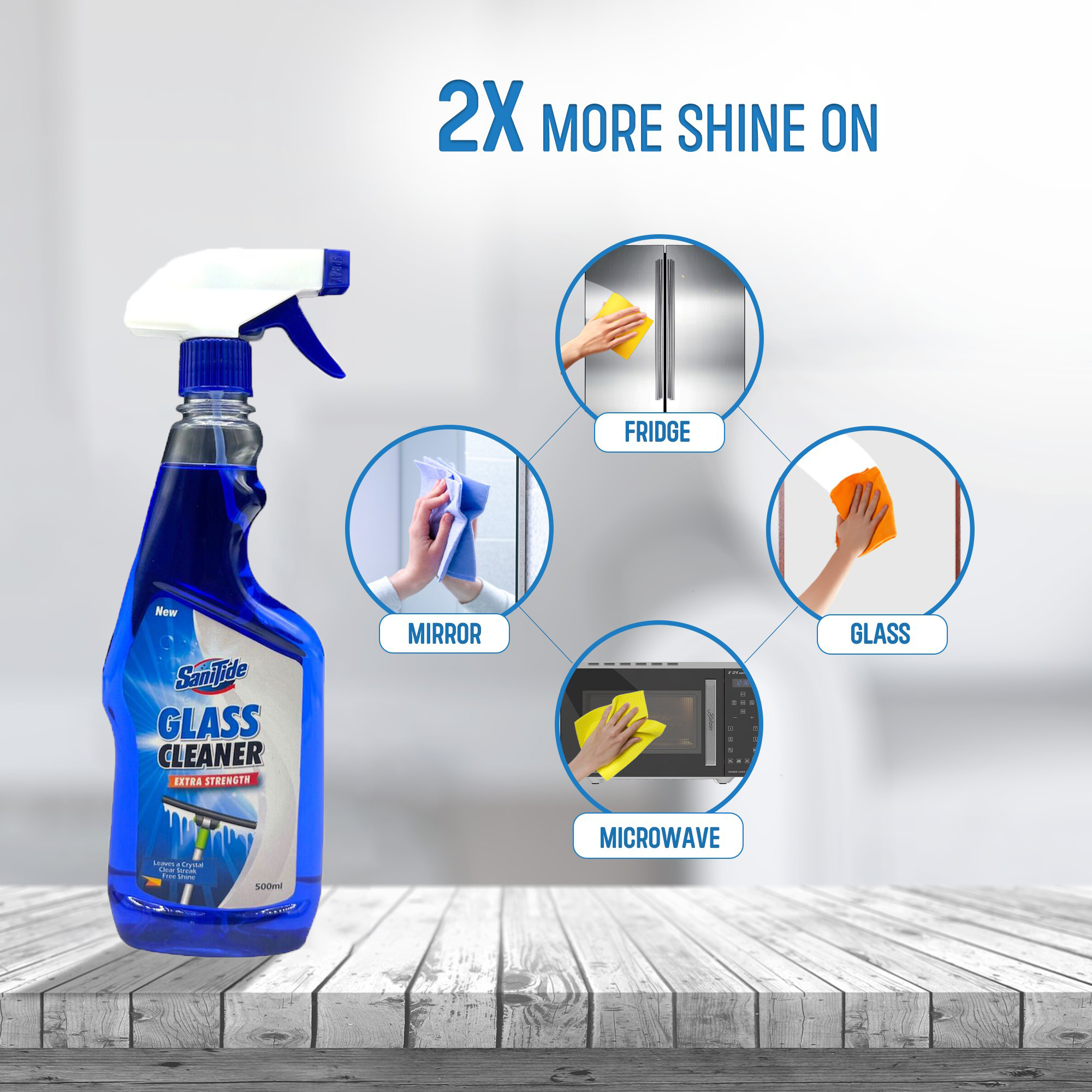 Glass Mirror Cleaner Liquid Spray Bottle l Anti Bacteria/Anti Fungal l ...