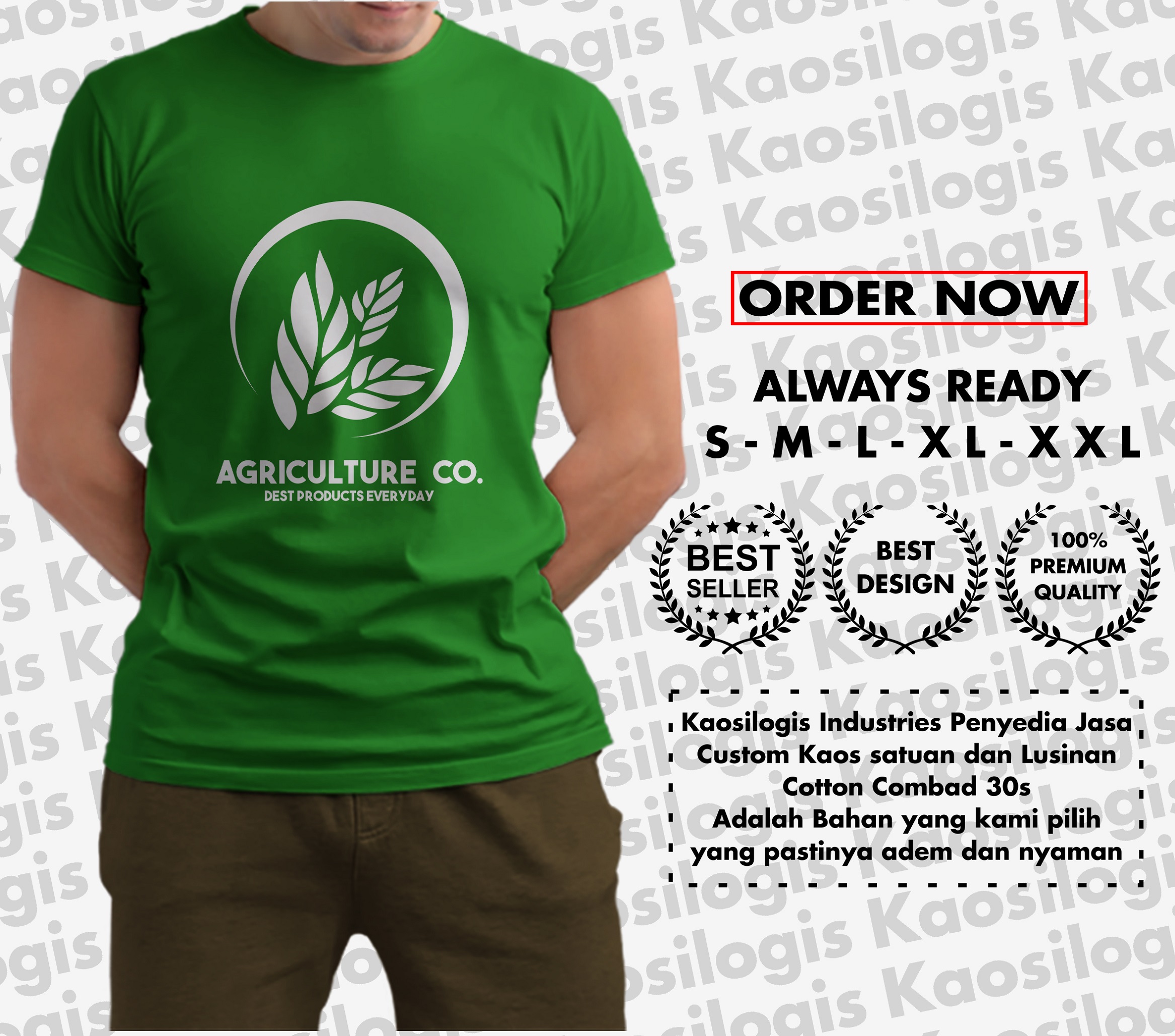Kaos Agriculture Pertanian Indonesia Logo Terlaris Distro - Kaosilogis ...