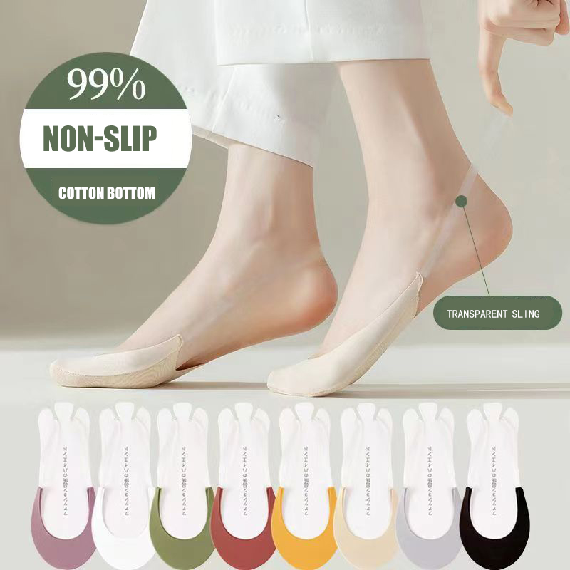 ECMLN Half Palm Cotton Sling Socks for Women High-heeled Sandals Summer ...