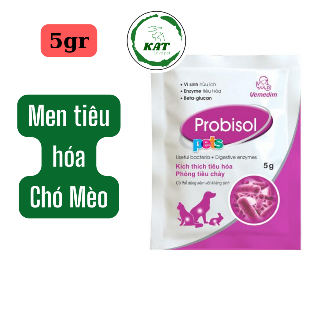[Gói 5gr] Men tiêu hóa cho chó mèo Vemedim Probisol - Gói 5gr - KAT ...