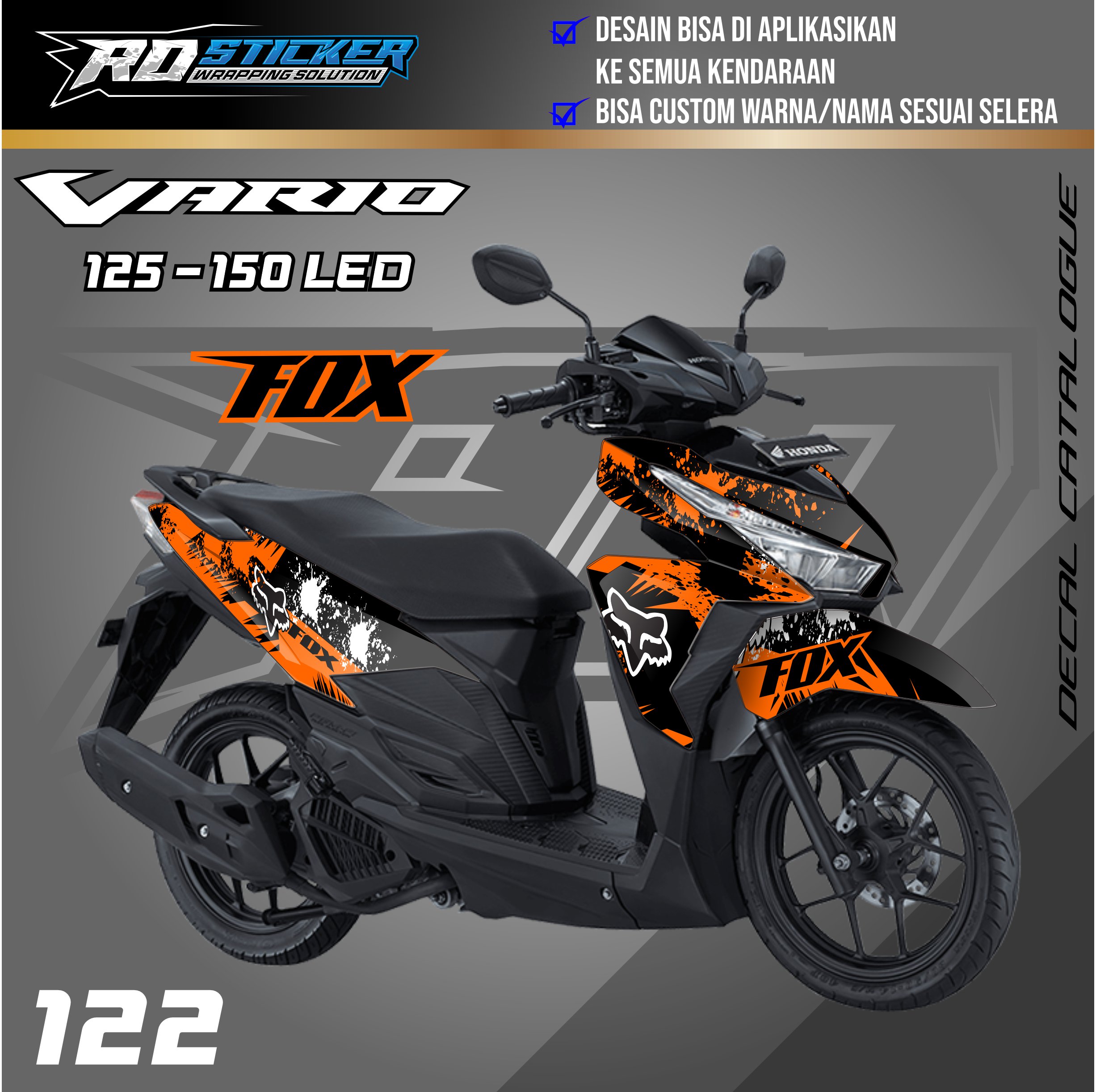 decal vario 125 150 new full body fox racing - stiker motor vario 125 ...