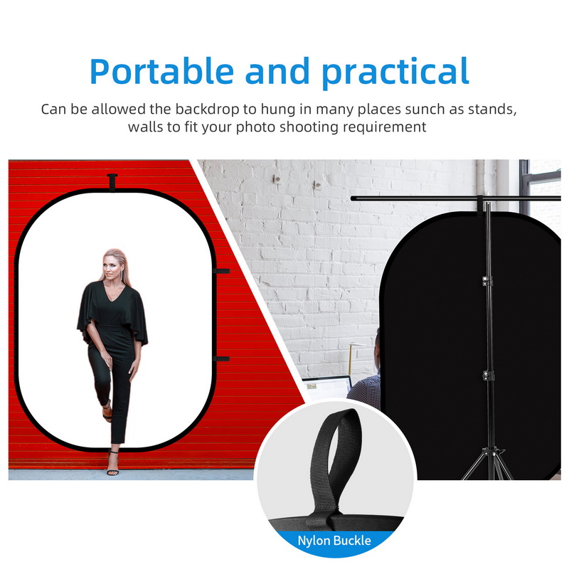 1x1.5m Collapsible Reflector 2 In 1 Popup Backdrop Reversible ...