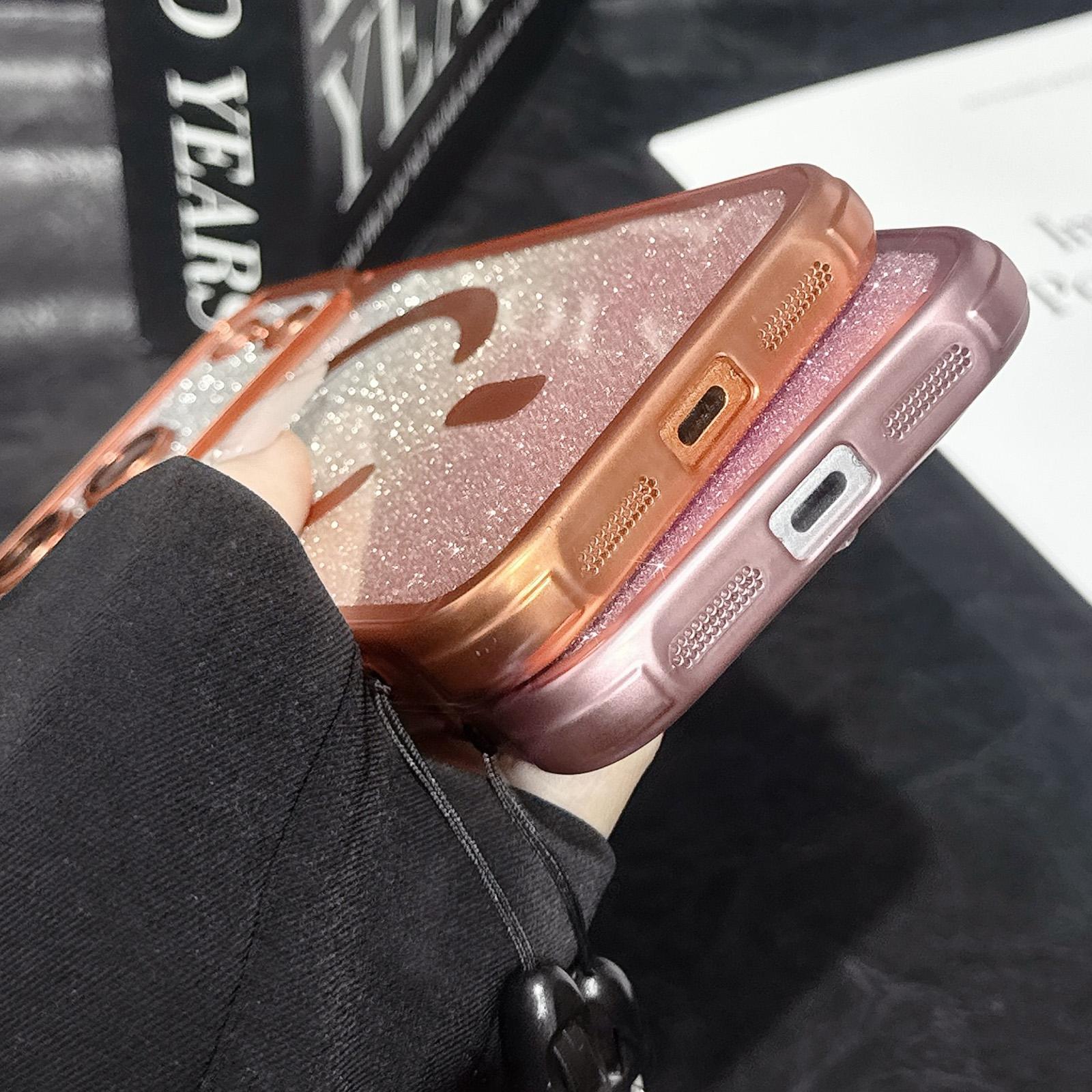 New- Large Window Glitter Gradient Matte Electroplated TPU MagSafe ...