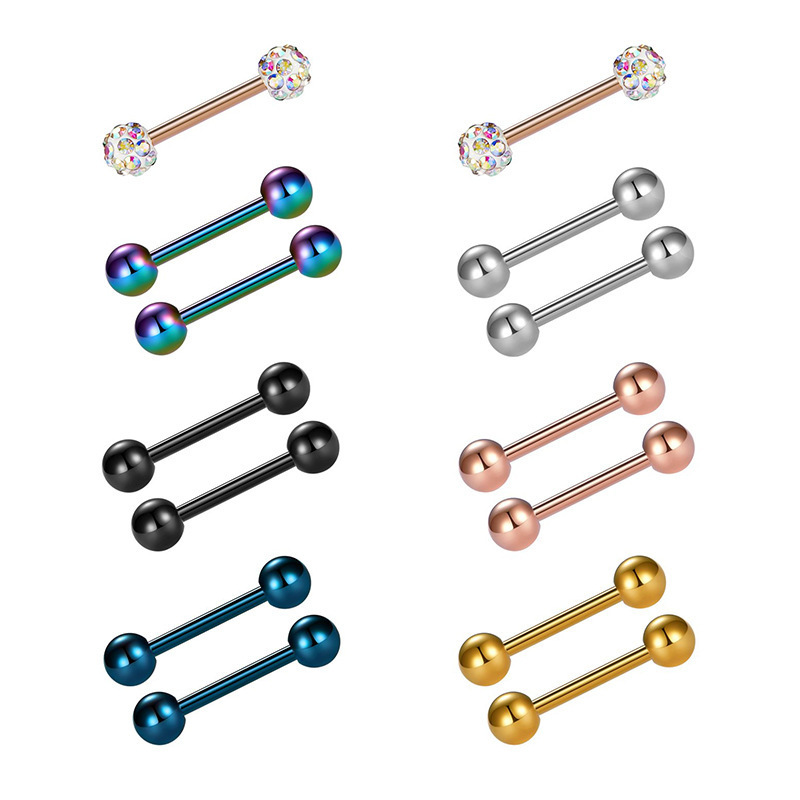 Dumbbell stainless steel ear bone nail ear piercing nose nail lip nail ...