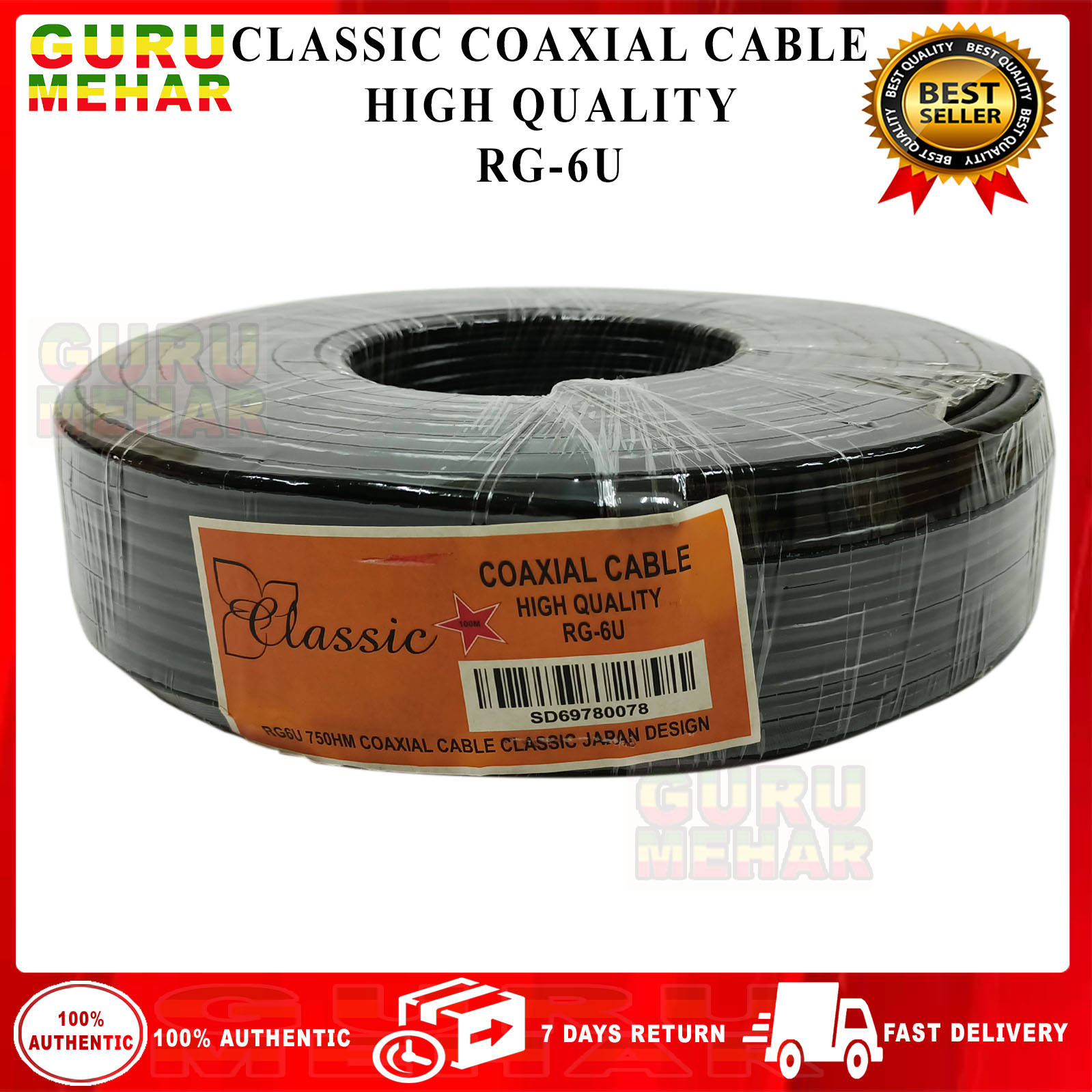CLASSIC (RG 6) - HQ COAXIAL RG 6 CABLE WIRE 75 OHM JAPAN DESIGN | Lazada PH
