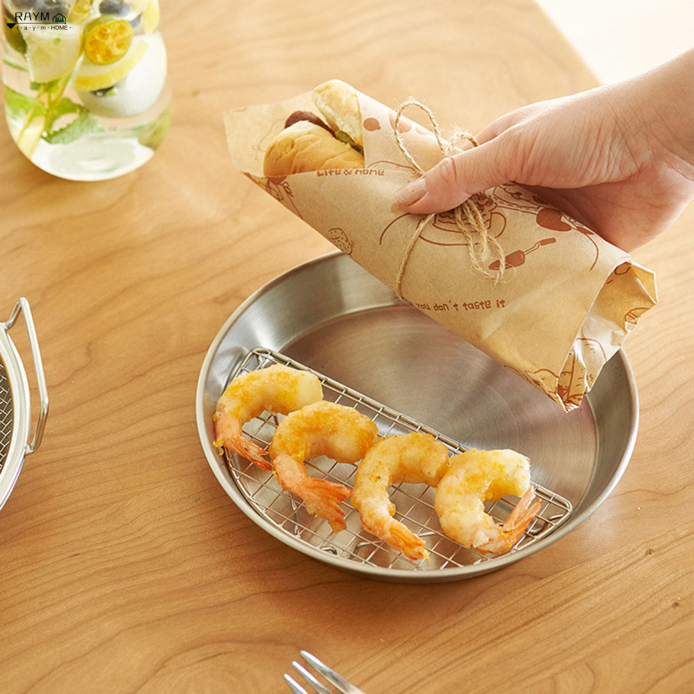 Round Metal Colander Oil Filter Fried Food Grid Strainer Multipurpose ...