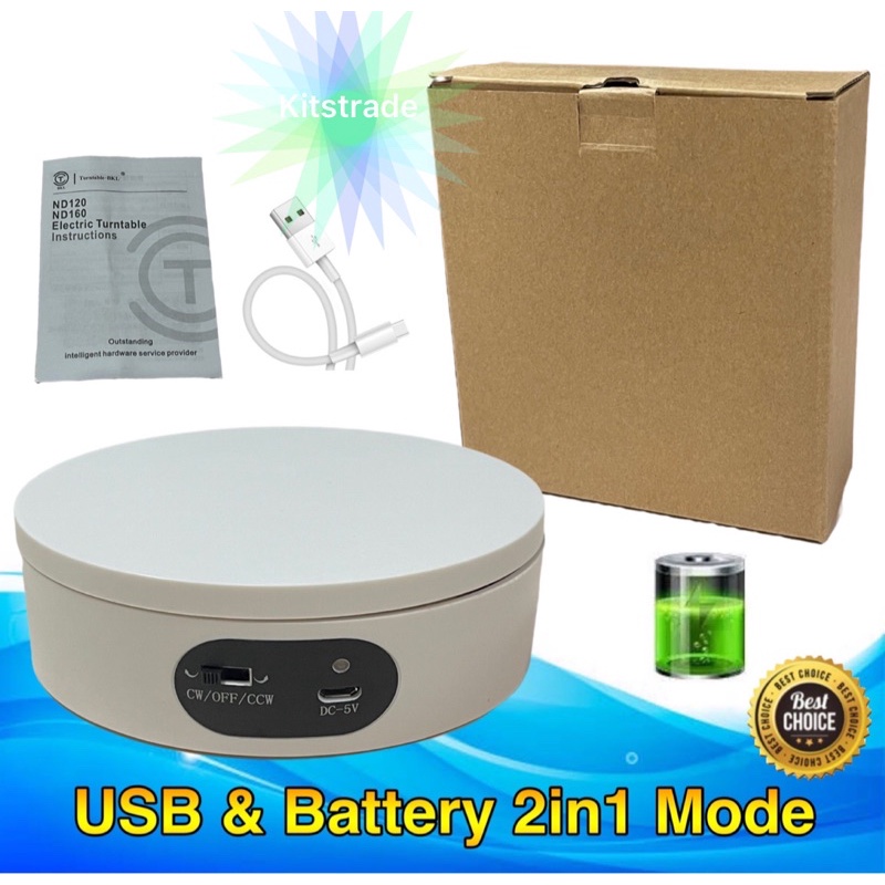 【READY STOCK】Solar Turn Table Electronic 太阳能电动旋转台 Solar Meja Putar ...