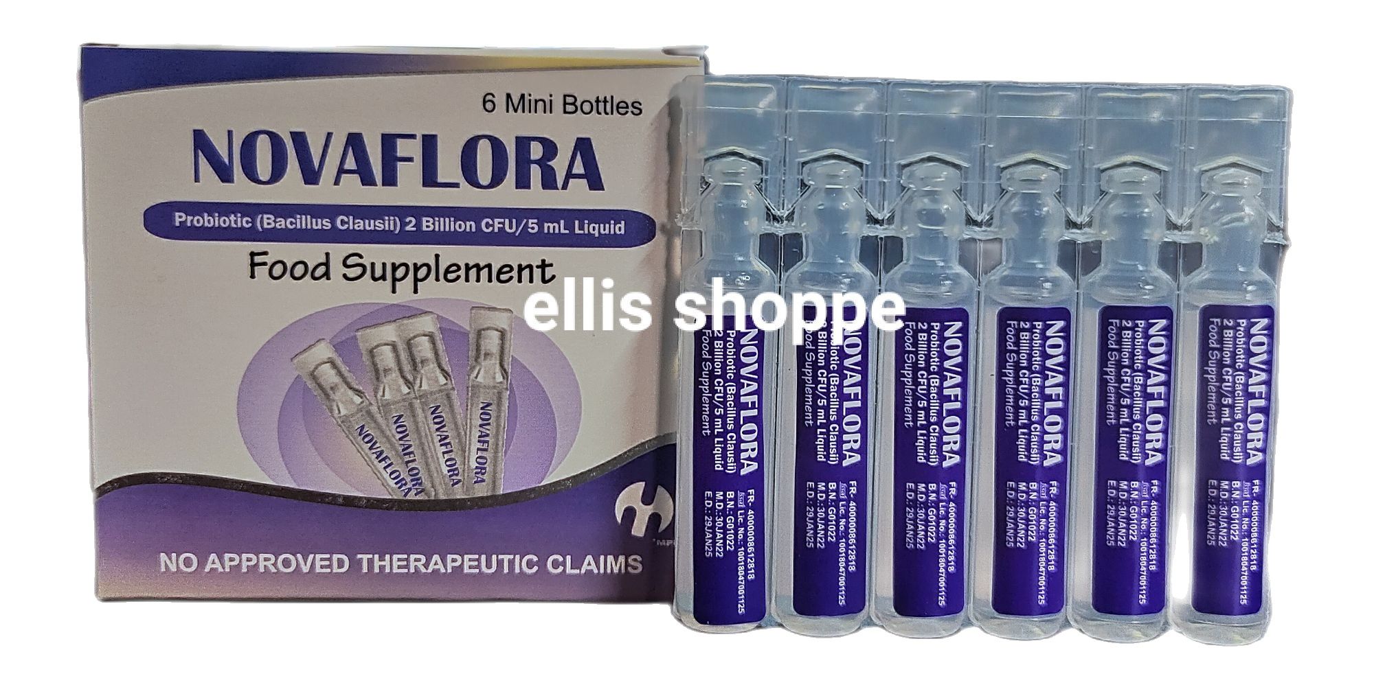 Novaflora Probiotic Food Supplement (Bacillus Clausii) 2 Billion CFU ...