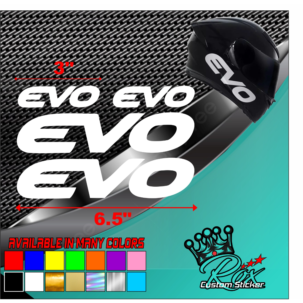 evo helmet sticker set machine cut waterproof | Lazada PH
