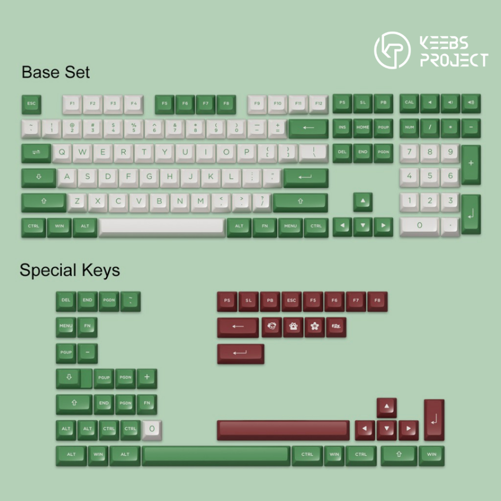 [READY STOCK] Akko ASA Profile London Matcha Black & Rose Keycap Set ...