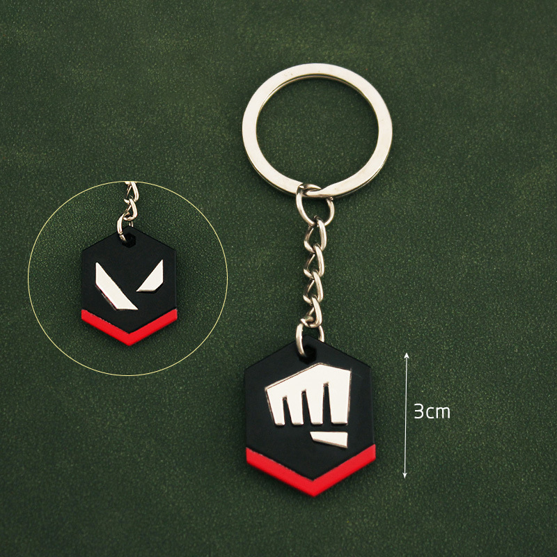 Valorant Game Peripheral Mini Thug Fist Logo Pendant All Metal Keychain ...