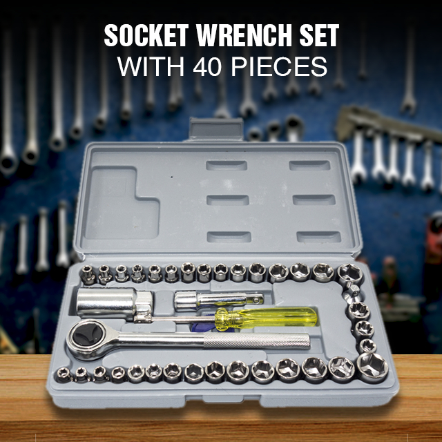 Original Aiwa 40 Piece Tool Kit Combination Socket Ratchet Wrench Set ...