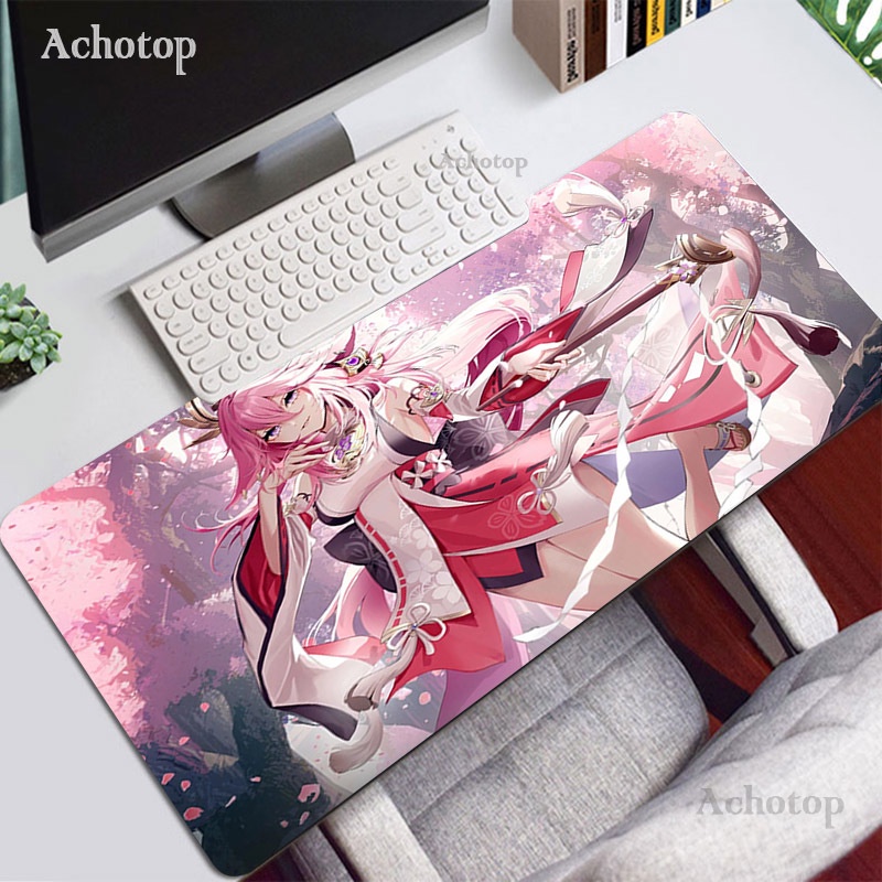 Genshin Impact Pad Yae Miko Gaming Accessories Desk Mat Pc Gamer ковer ...