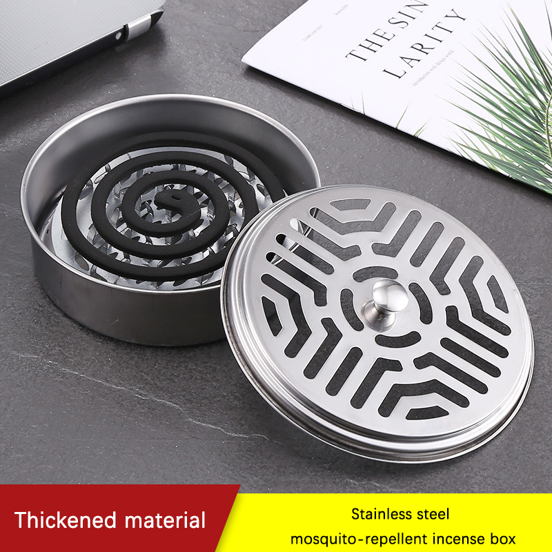 Household Mosquitoes Coil Holder Tray Frame With Lid Stainless Steel ...