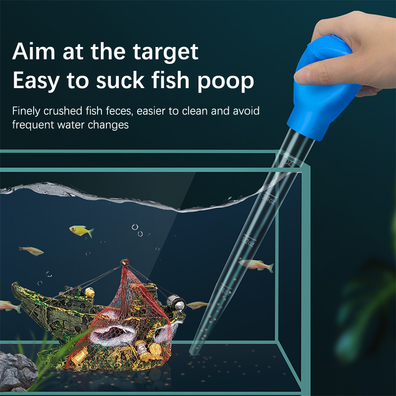 Aquarium Small Fish Tank Mini Water Changer Suction Pipe Large Dropper ...