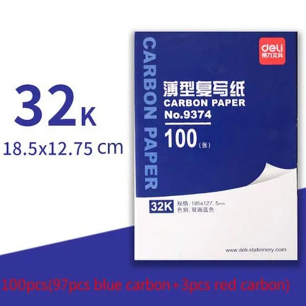 100 Sheets Office Accounting Double-sided Carbon Paper Carbonless Blue ...