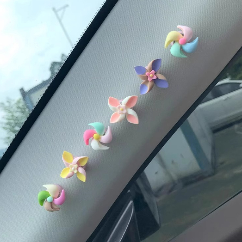 Rotating Small Windmill Model Decor Cute Creative Car Mounted Ornaments ...
