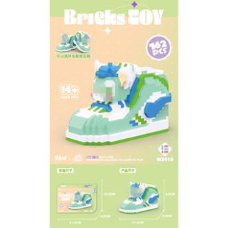 Shoe Design Cartoon Block DIY Character Cute Blocks Model Building ...