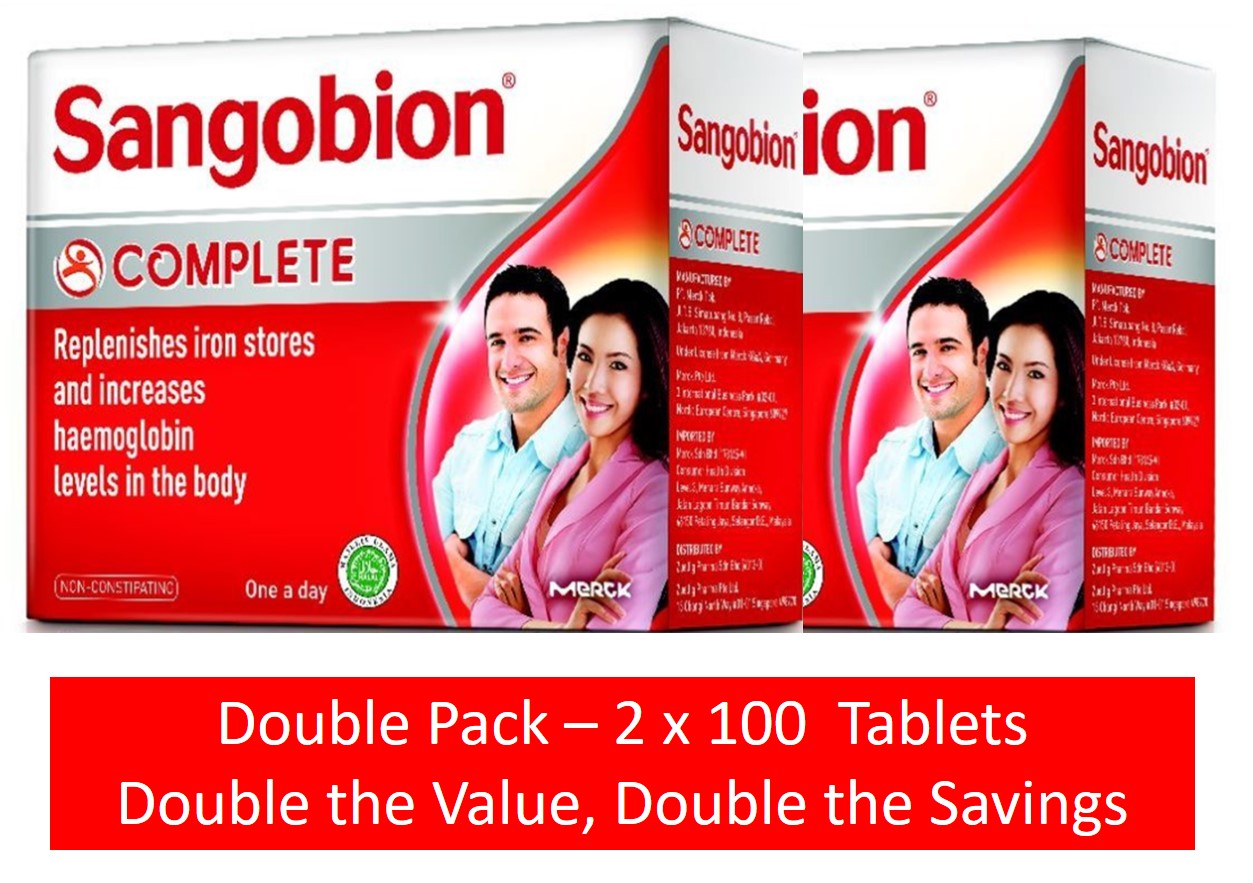 Sangobion Iron Supplement Capsules 100 Tablets (25 x 4 Capsules in ...