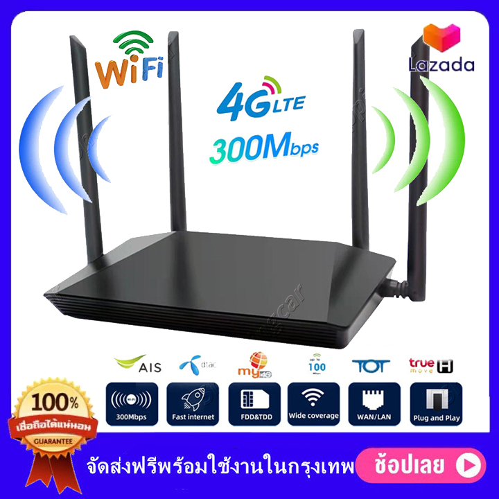 4G WIFI เร้าเตอร์ เราเตอร์ใส่ซิม เร้าเตอร์ไวไฟ ใส่ซิม 4G AIS DTAC TRUE ...