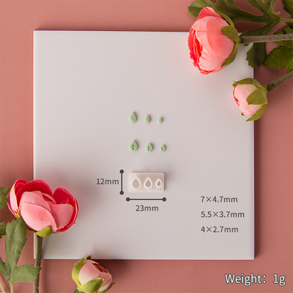 SF 3 Holes Mini Clay Cutter Flower Petal Leaves Polymer Pottery Cutting ...