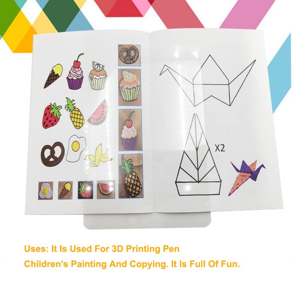 Funny 22/40 Patterns 3D Printing Pen Drawing Book Clear Plate Painting ...