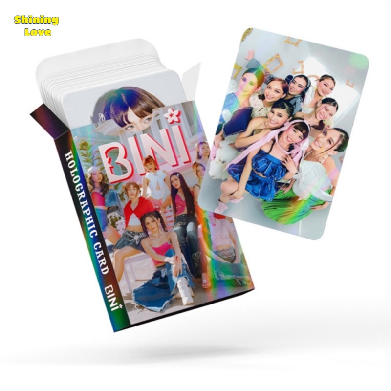 【ZOSR】30pcs/Set BINI Laser Photocard Greeting Card Collection Picture ...