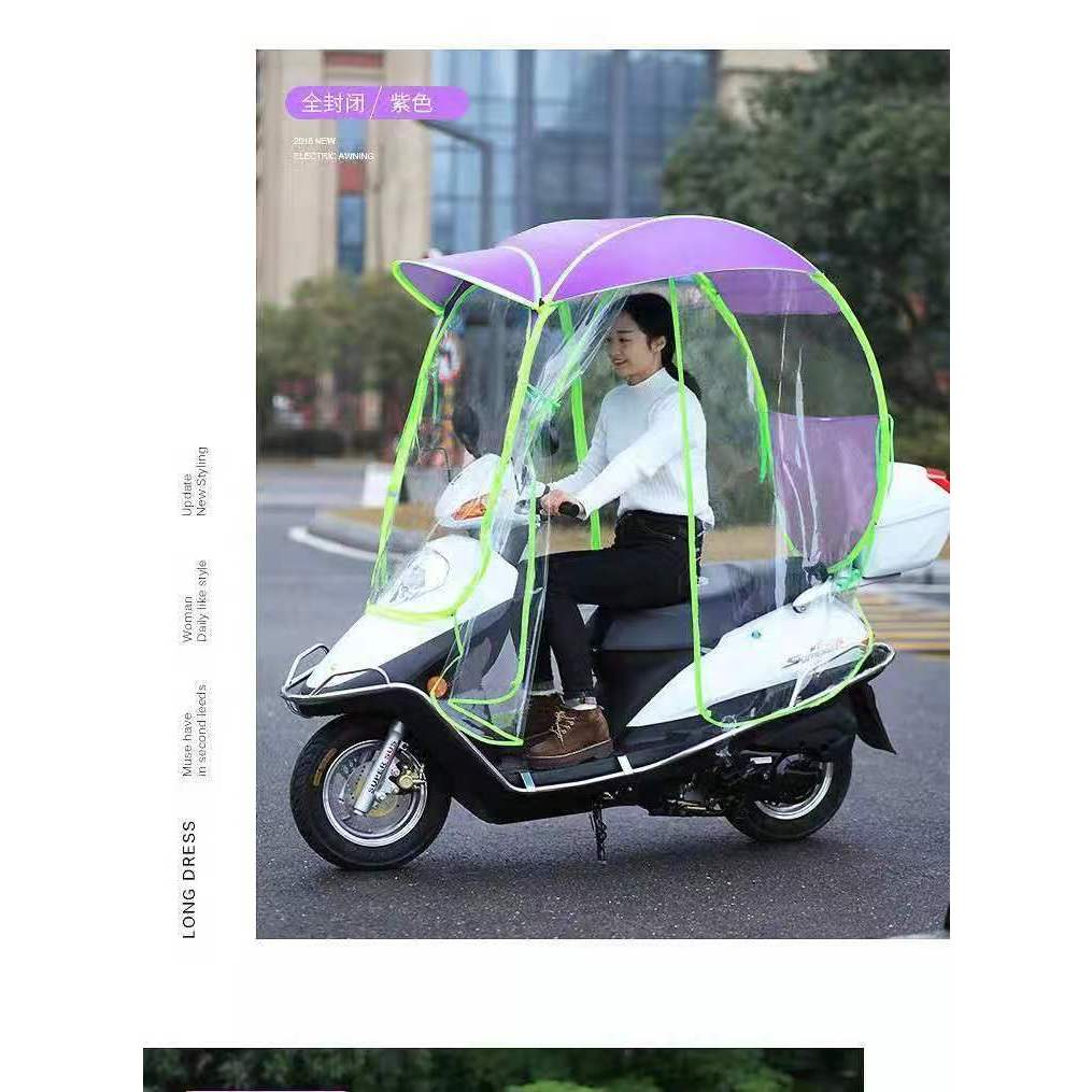 Motorcycle electric bicycle fully enclosed canopy made of hard plastic ...