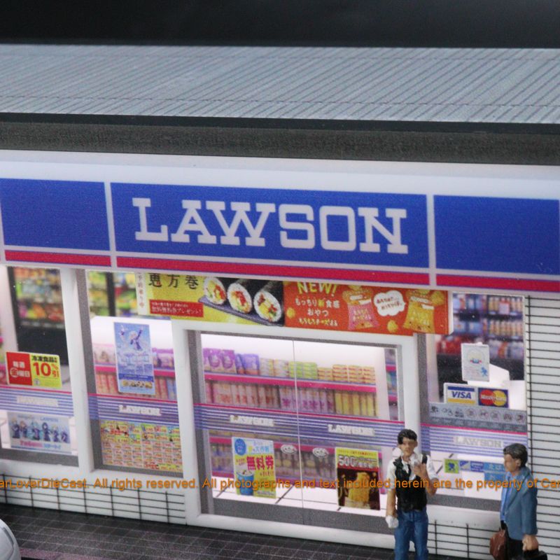G-Fans 1:64 LAWSON Building Diorama Model With Lights (710024) PVC ...