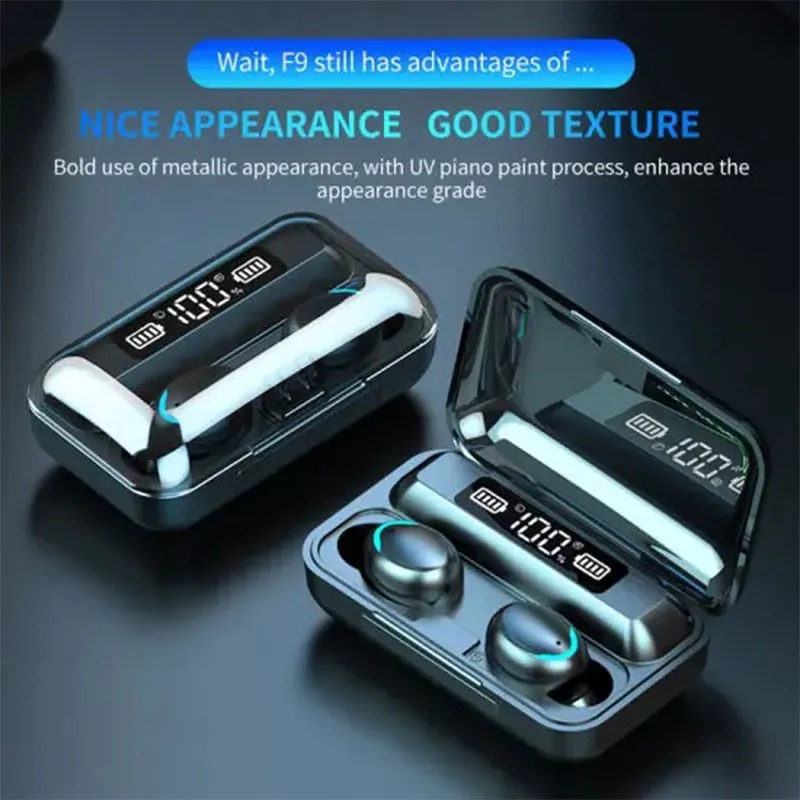 New M10 TWS Wireless Earphones Touch Control 5.1 Headset Waterproof 9D Hifi Quality Earbuds ...