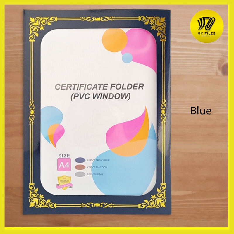 MYFILES A4 Certificate Folder Sijil Folder Buku Sijil PVC Cover Window ...