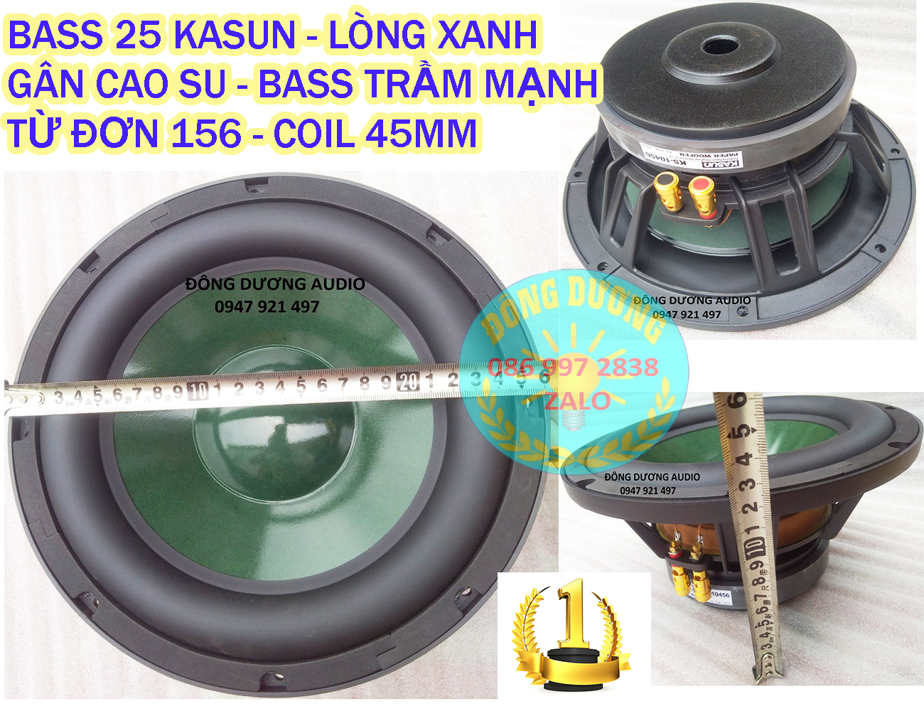 LOA BASS 25 KASUN HỒNG KÔNG TỪ 156MM COIL 45MM - GÂN CAO SU TO - BASS ...