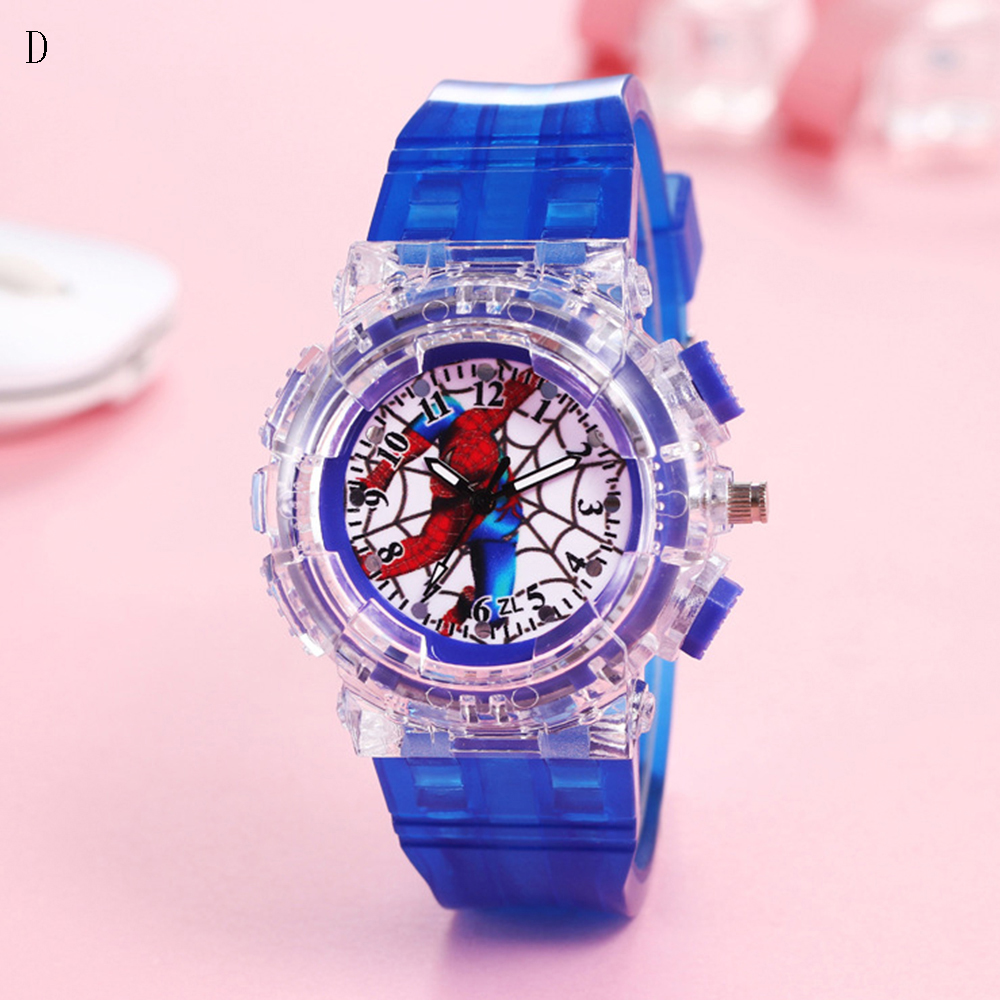 Akula Store Kids Spider Man Watches Flash Luminous Cartoon Children ...