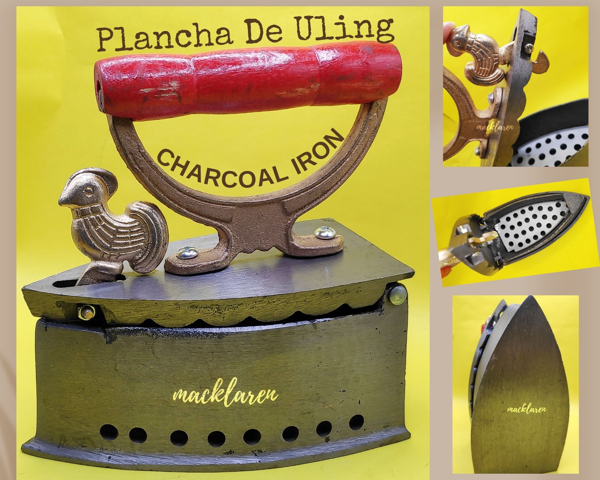 Charcoal Flat Iron ️ Plancha Plantsa De Uling ️ Cast Iron Made ️ Brand ...