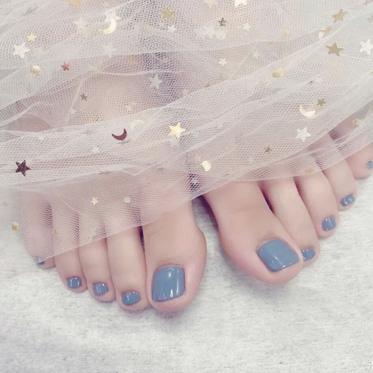 【COD】Fake Nails set fake nail with glue Frosted solid color wearable ...
