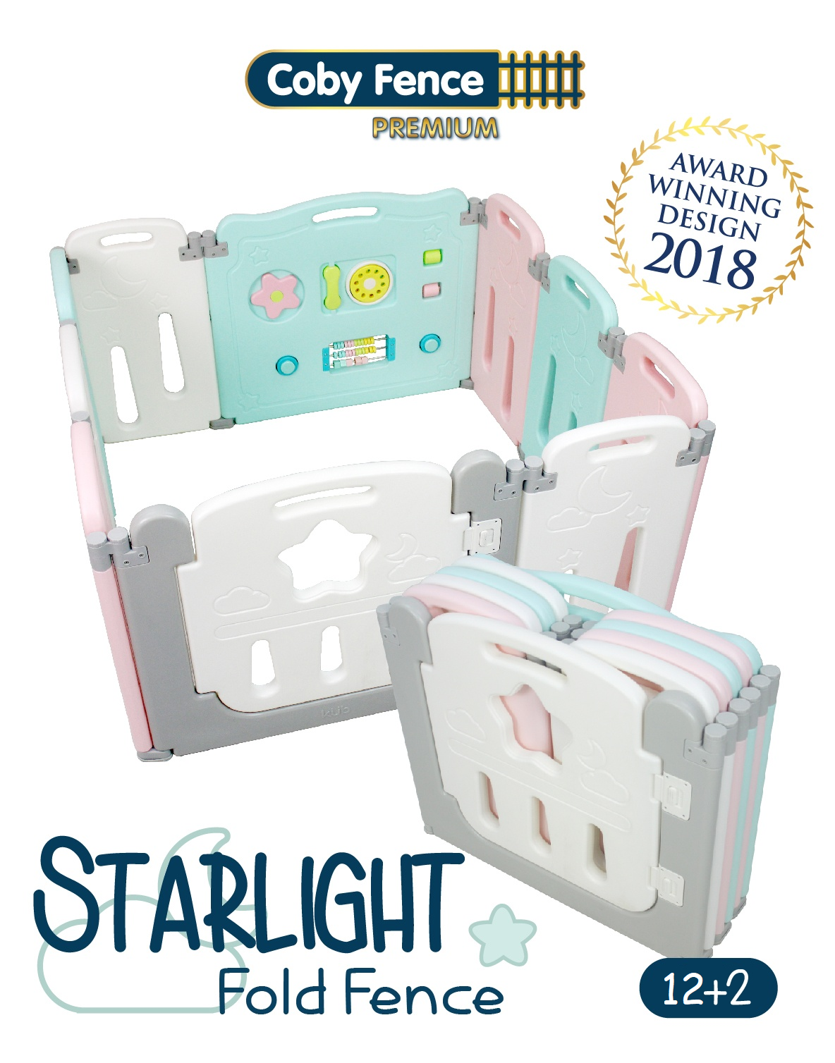 Coby Haus Premium Baby Fence 8+2 (Starlight / Universe) | Expandable ...