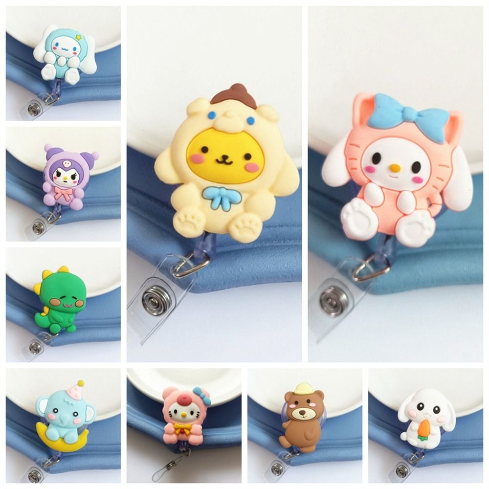 Cute Cinnamoroll Nurse Badge Reel Kuromi Name Tag Retractable Badge ...