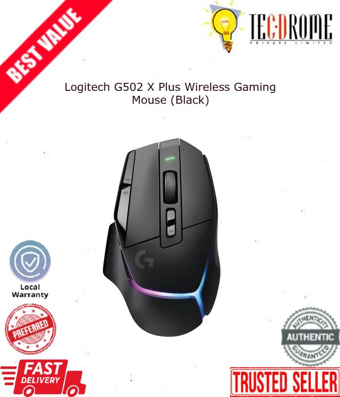 Logitech G502 X Plus Wireless Gaming Mouse (Black) | Lazada Singapore