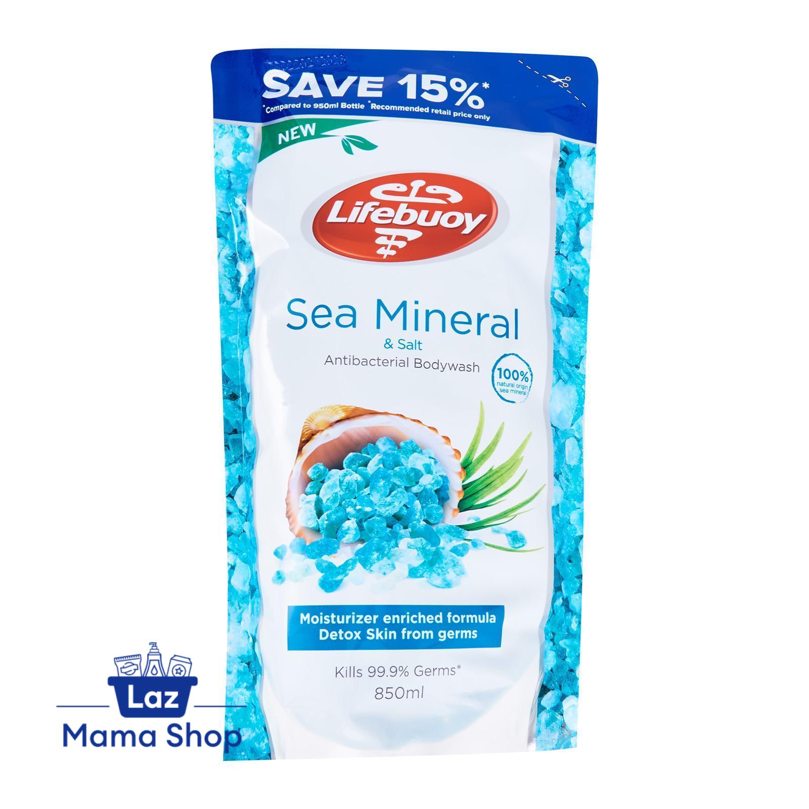 Lifebuoy Sea Mineral And Salt Anti Bacterial Refill 850ml Body Wash Laz
