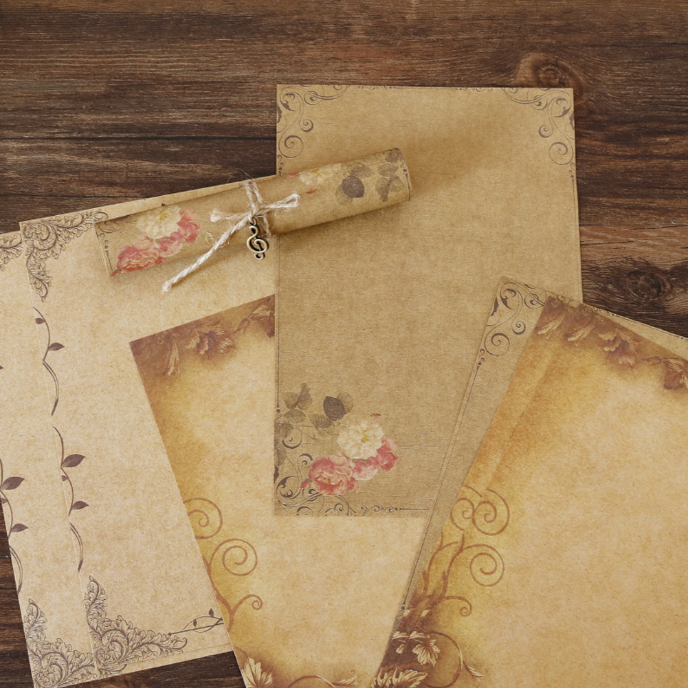 【Exclusive Offer】Retro Vintage Kraft Envelope Letter Pad Set Old Europe ...