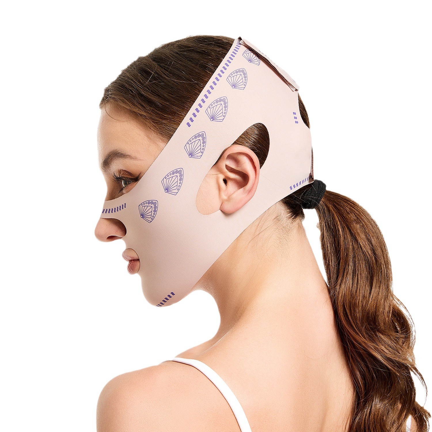 EBiSU Breathable V Face Band Cheek Lift Up Face แนบสนิท Double Chin V ...