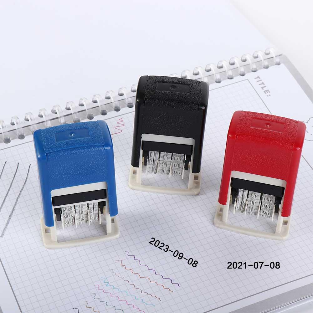 【ZOETN-HOT TOY Store】1Pc Useful DIY Handle Account Date Stamps Mini Universal Automatic Ink Self ...