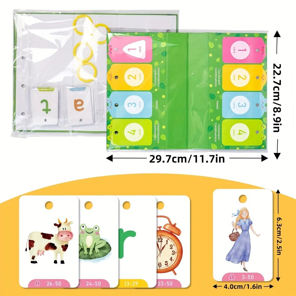 129 Pcs Learning Picture Recognition Visual Word Game Text Recognition ...