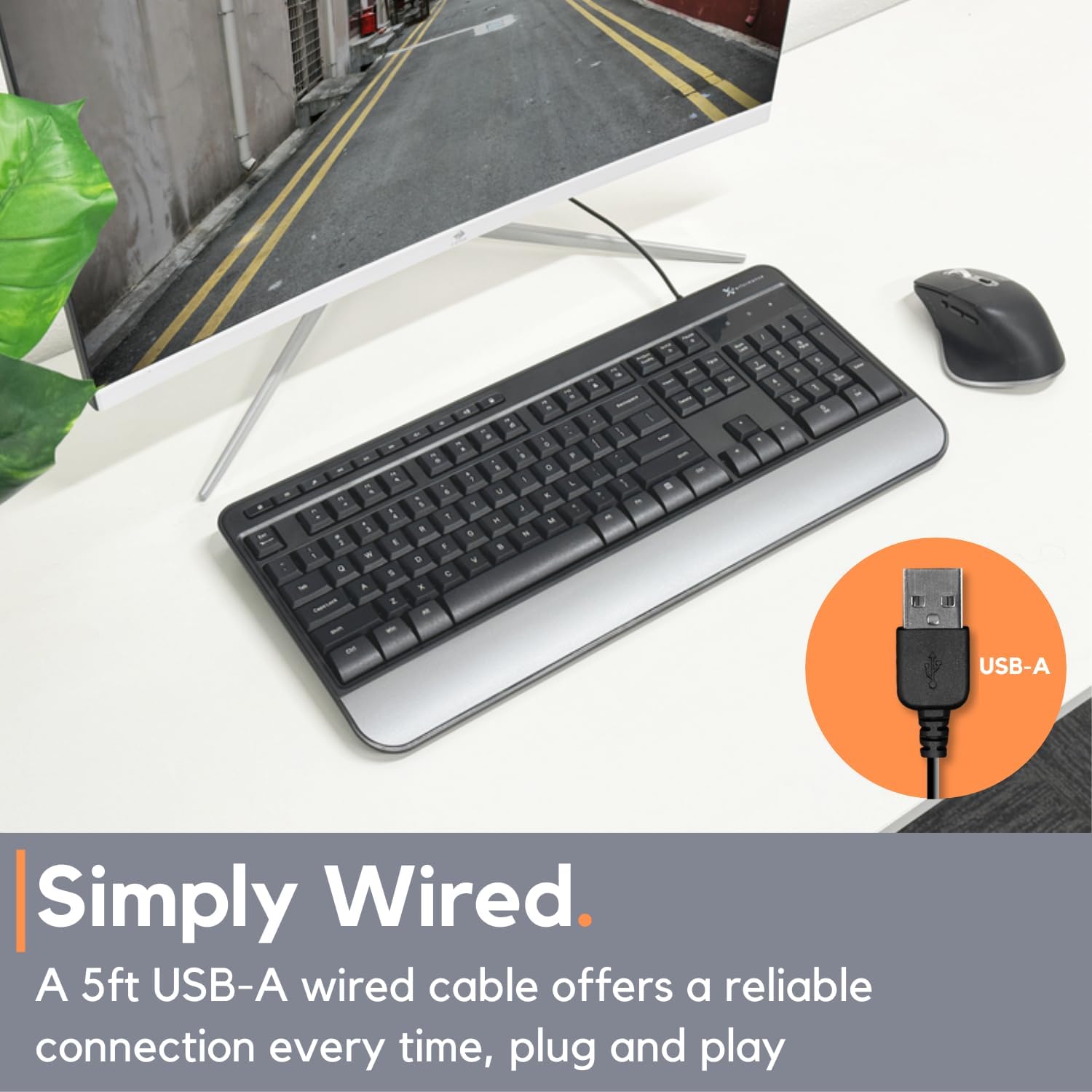 X9 Performance Multimedia USB Wired Keyboard - Full-Size Ergonomic ...